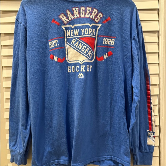 Majestic | Shirts | Majestic Blue Rangers Cotton Tee | Poshmark